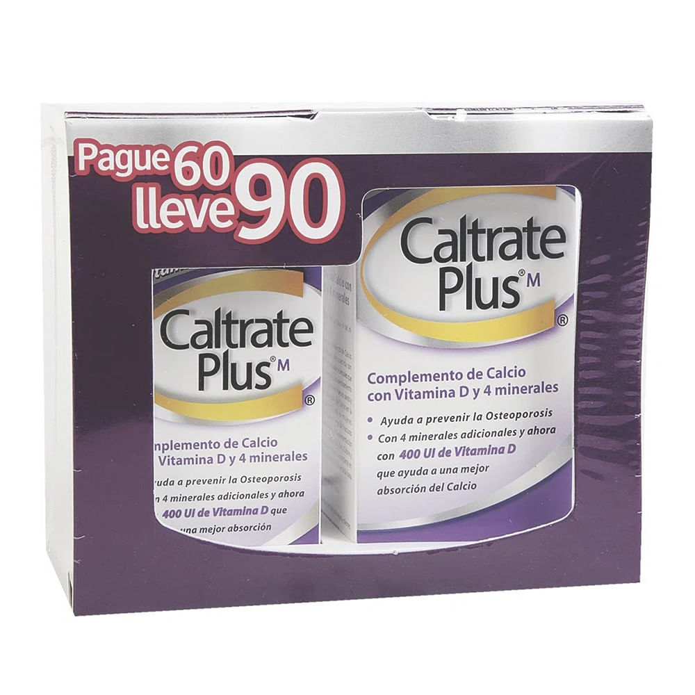 Caltrate Plus Tabl 30+60 X 90 - Ortopédicos Futuro